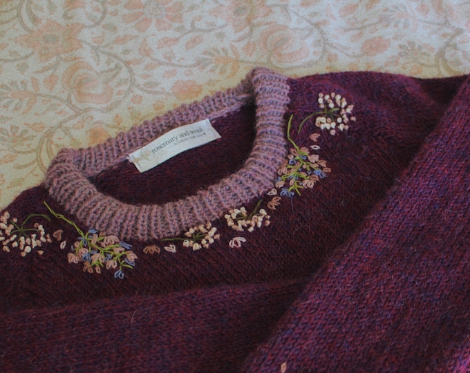 Custom Knit Sweater With Floral Hand Embroidery - Etsy