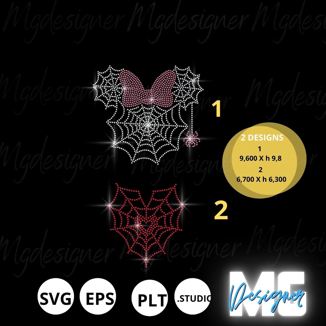 Bundle Spider, Spider Ribbon Svg, Heart Spider Svg, Rhinestone Svg ...