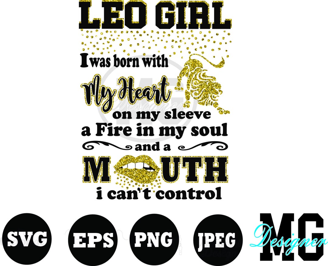 Leo Girls Svg, Leo Zodiac Svg, Brithday July Svg, Instant Download ...
