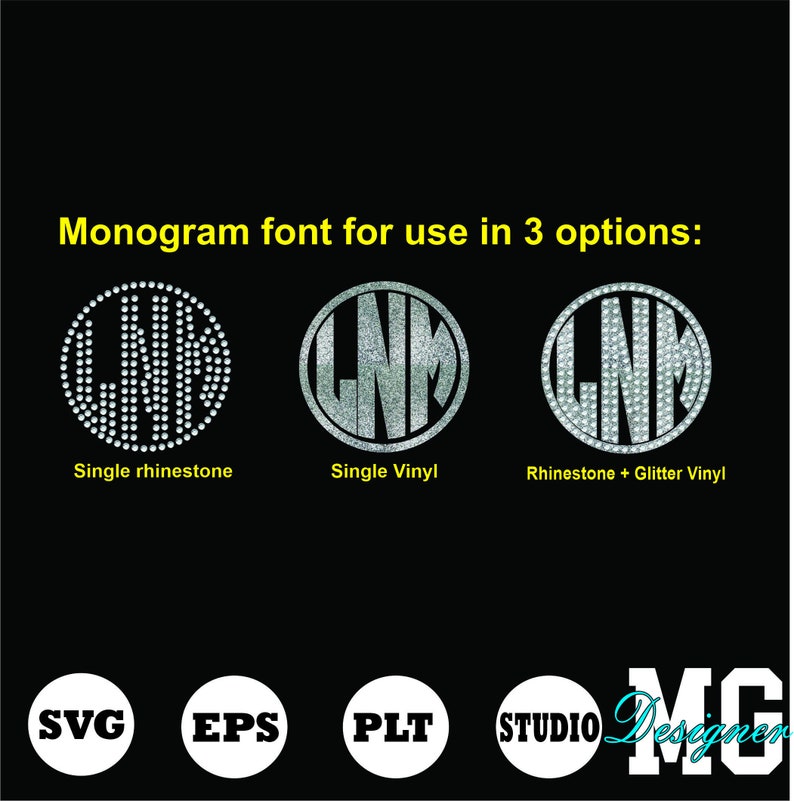 Alphabet Rhinestone Template Svg Monogram Rhinestone - Etsy