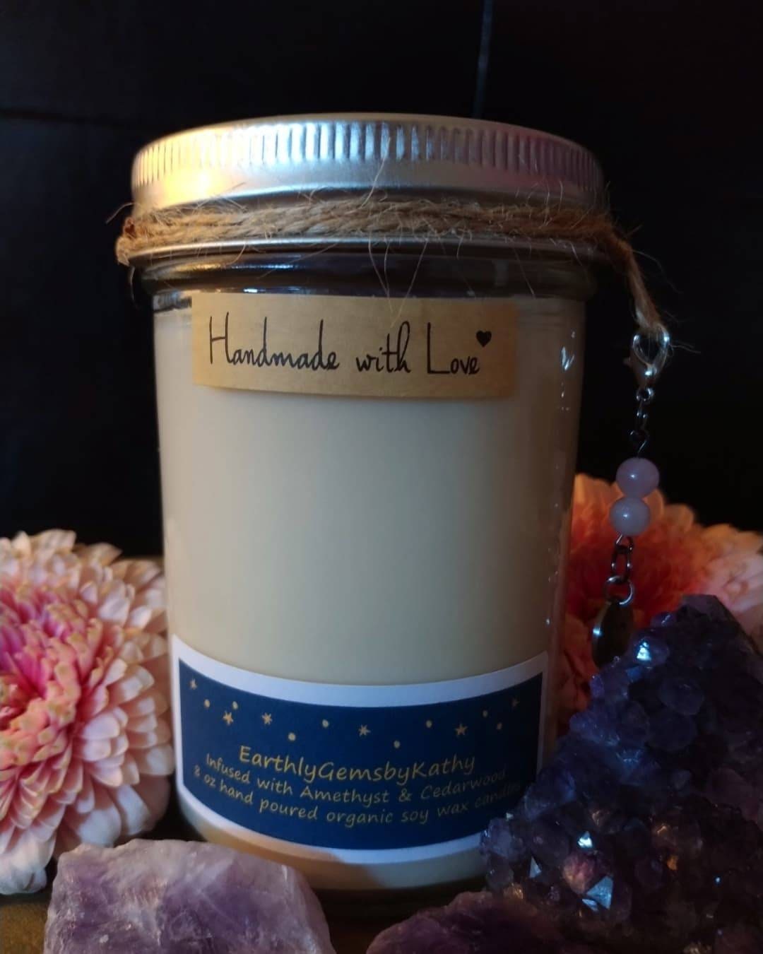 Aquarius. Zodiac Crystal Infused Candle - Etsy