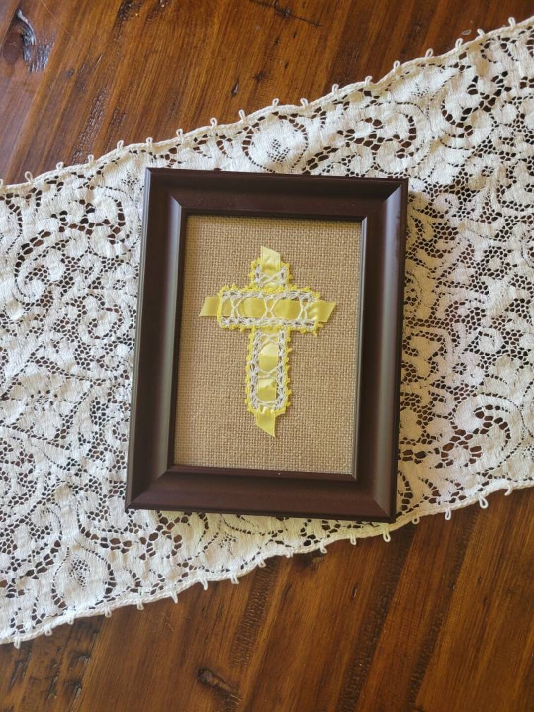 Vintage Cross Doiley - Etsy