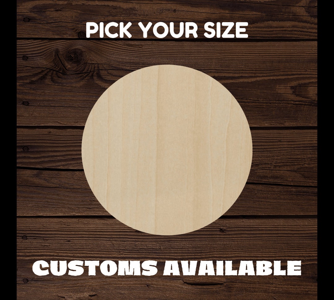 Circle Pie Disk Earth Wood Cutout BULK Scrapbook Craft Baltic Birch ...