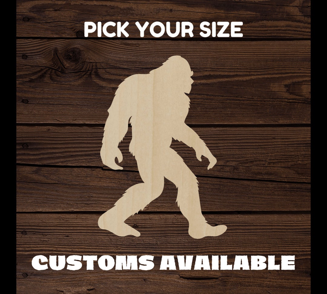 Bigfoot Sasquatch Yeti Big Foot ADK Wood Cutout BULK Scrapbook Craft ...