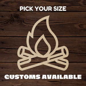 Campfire Camp Fire Outdoors Log Flame Wood Cutout BULK Scrapbook Craft ...