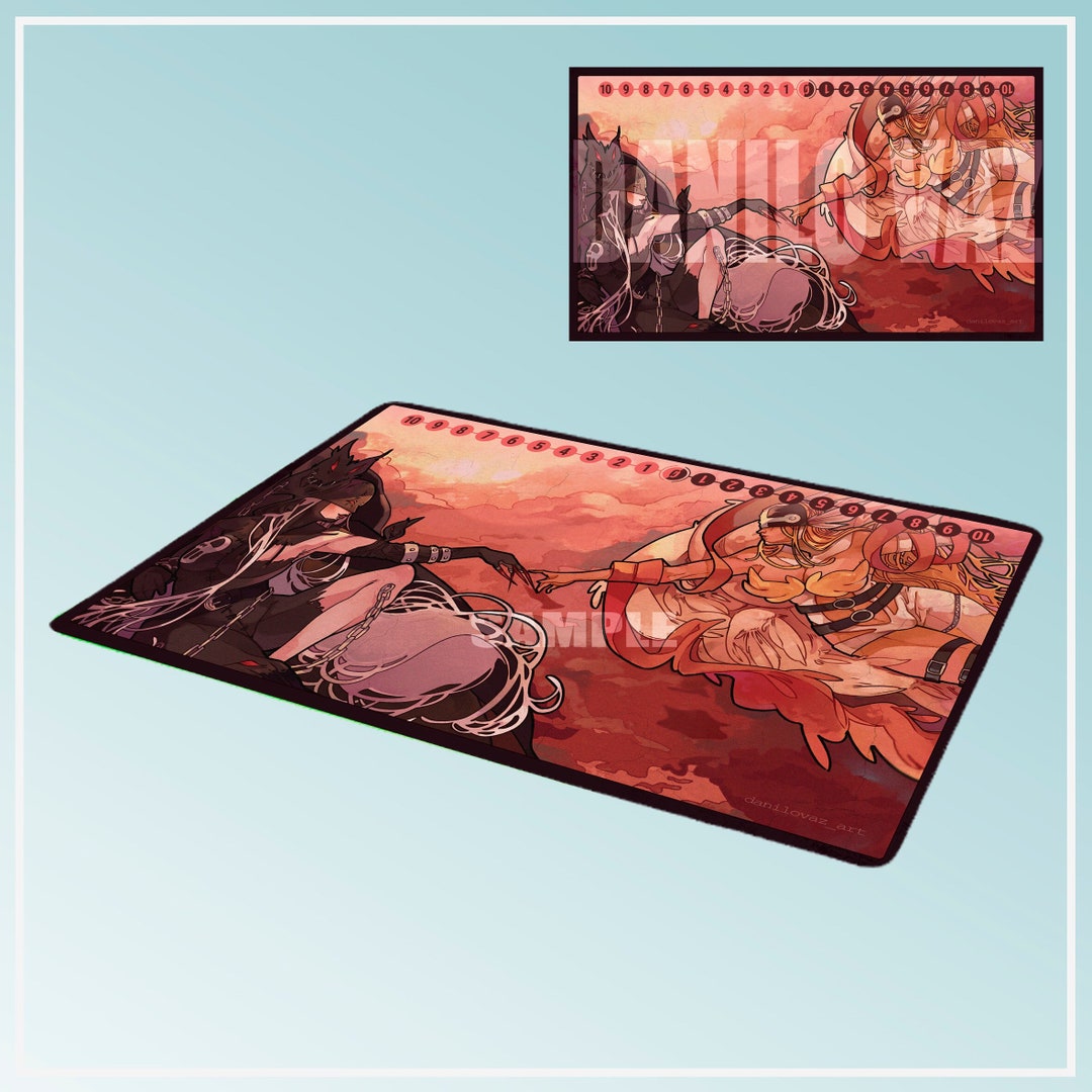 PLAYMAT DIGIMON TCG // Angewomon X Ladydevimon Trading Card Game Playmat - Etsy