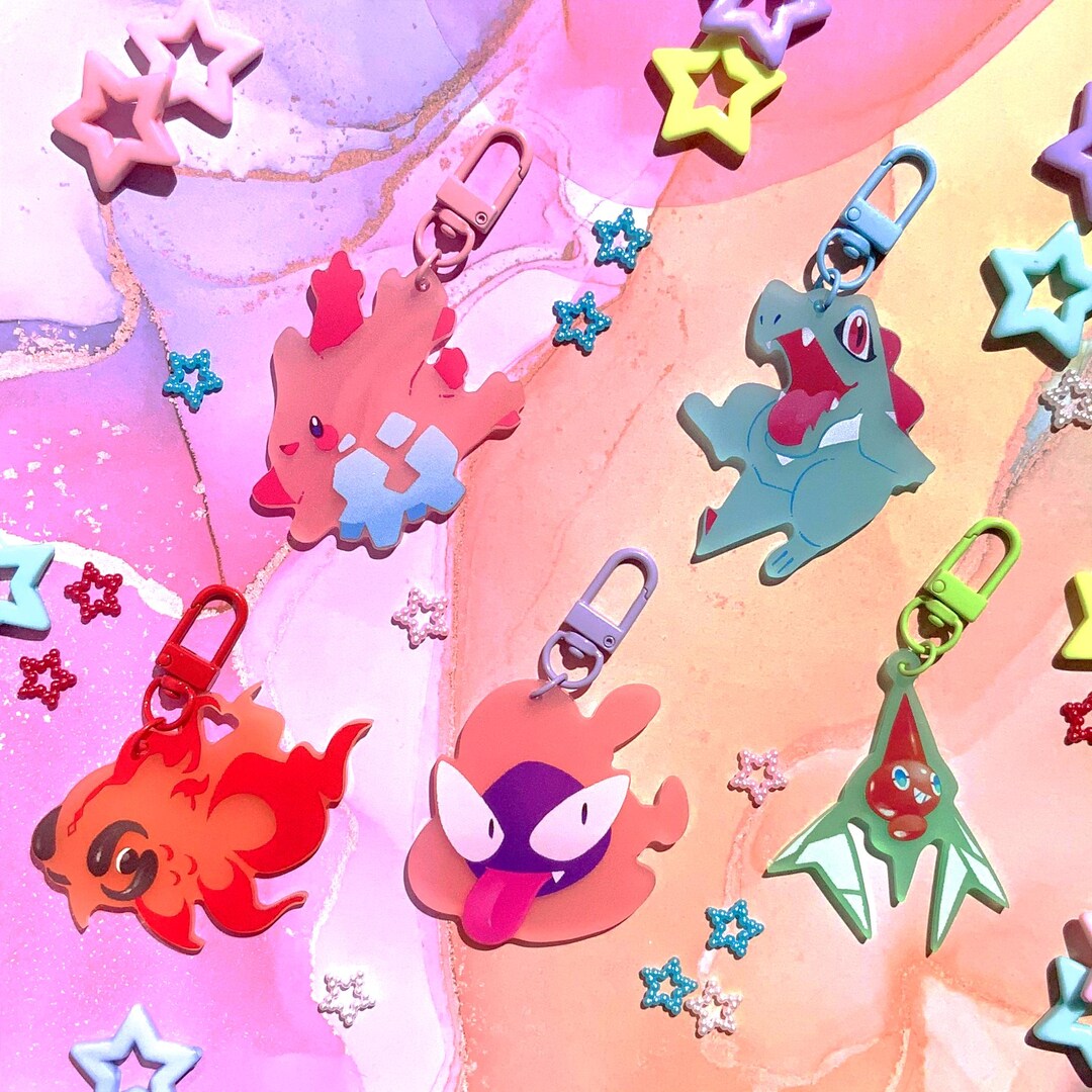 POKEMON // FROSTED KEYCHAINS - Etsy