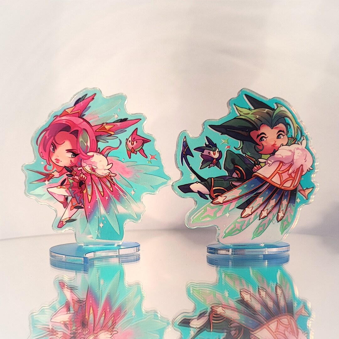 XAYAH & RAKAN STANDEE Redeemed Star Guardians // League of Legends - Etsy