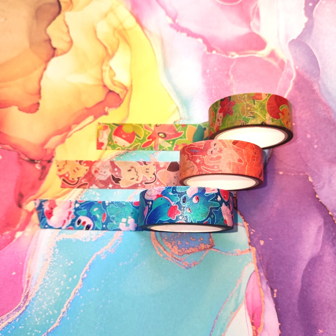 POKEMON WASHITAPES Fairy, Water & Grass Types - Etsy