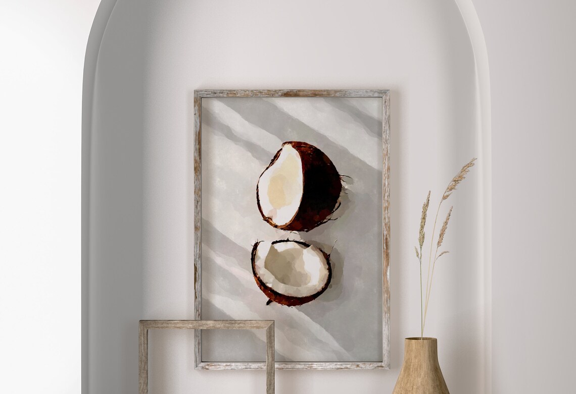 Coconut Wall Art INSTANT DOWNLOAD Coconut Print Kitchen - Etsy