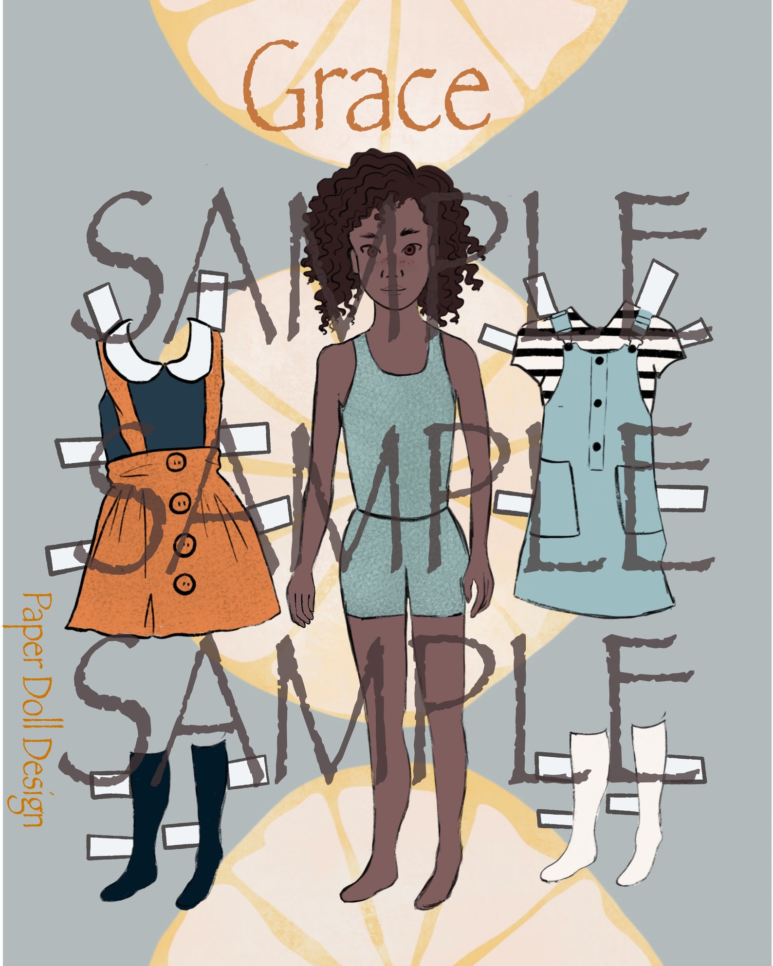 Black Paper Doll, Paper Puppet, Dress up Doll, Little Girl Gift ...