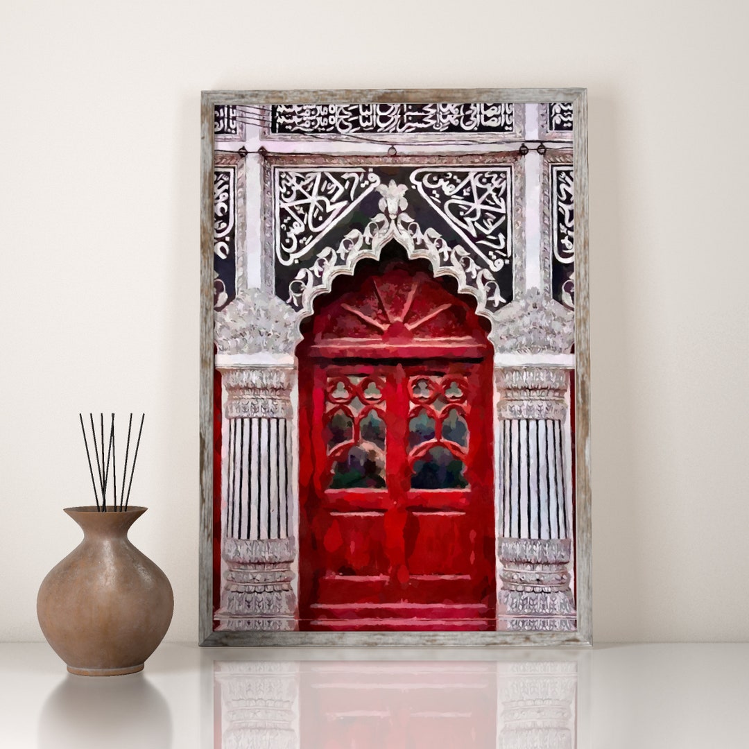 Mosque Door Wall Art, Mosque Door Illustration, Iran Wall Art, Mosque ...