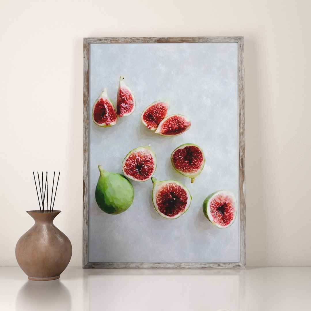 Fig Wall Art, INSTANT DOWNLOAD, Fig Print, Kitchen Print, Kitchen Wall ...