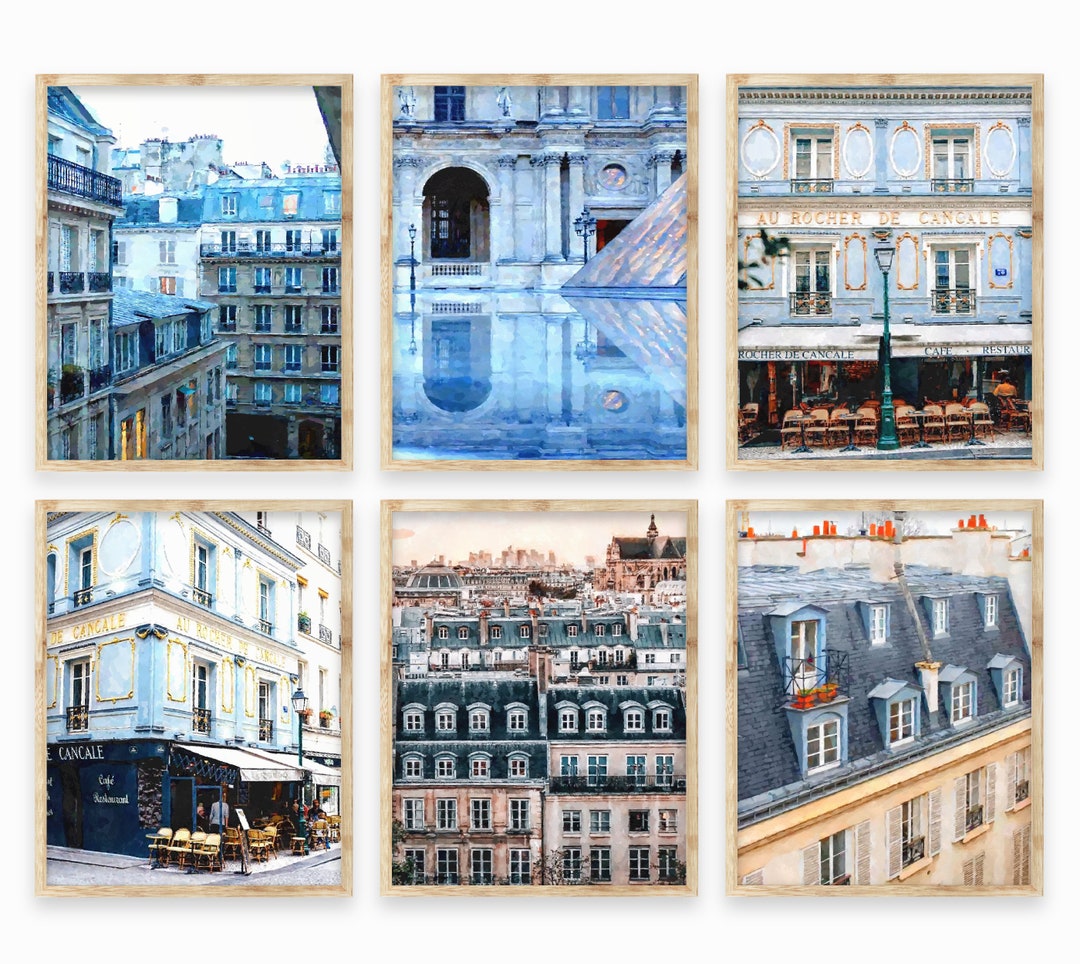 Paris Prints Set of 6, 6 Photos Paris, 6 Picture Paris, Paris Collage ...