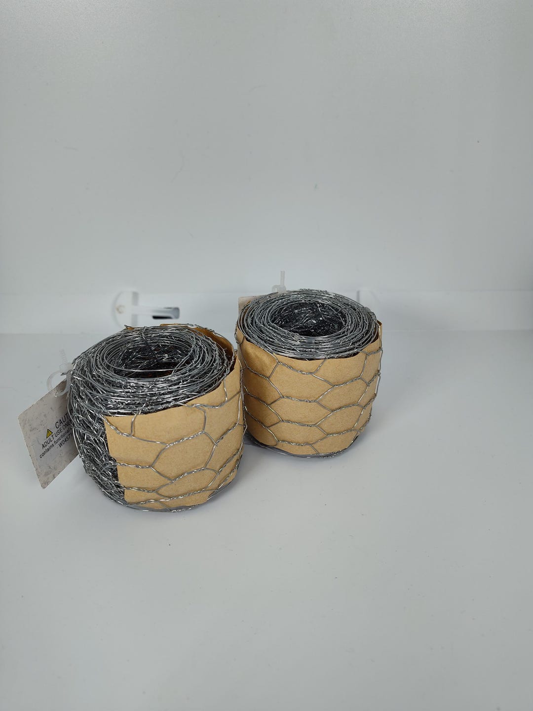 Silver Chicken Wire Metal Ribbon 2.25in X 15 Feet New Lot of 2 Bows ...