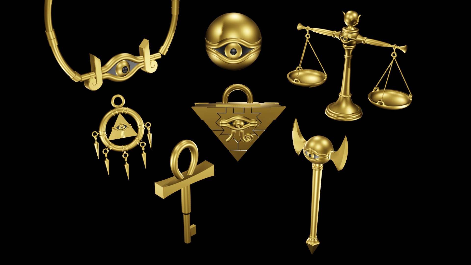 Millennium Items Bundle Yu-Gi-Oh 3D Model STL File | Etsy