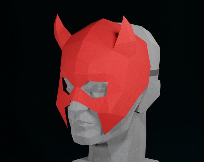 Mascara de diablo completa - Papercraft - Etsy México