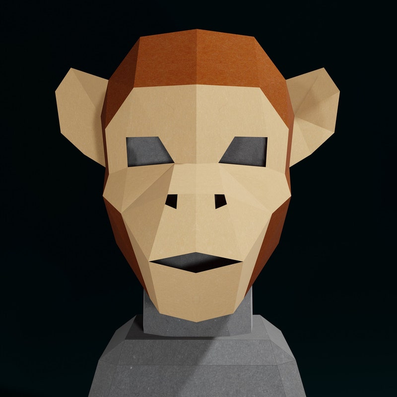 Monkey Mask - Etsy