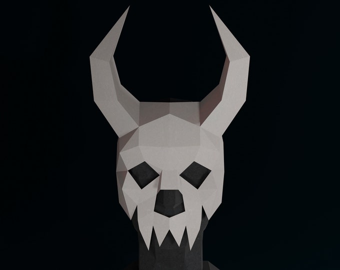 Mascara de diablo completa - Papercraft - Etsy México