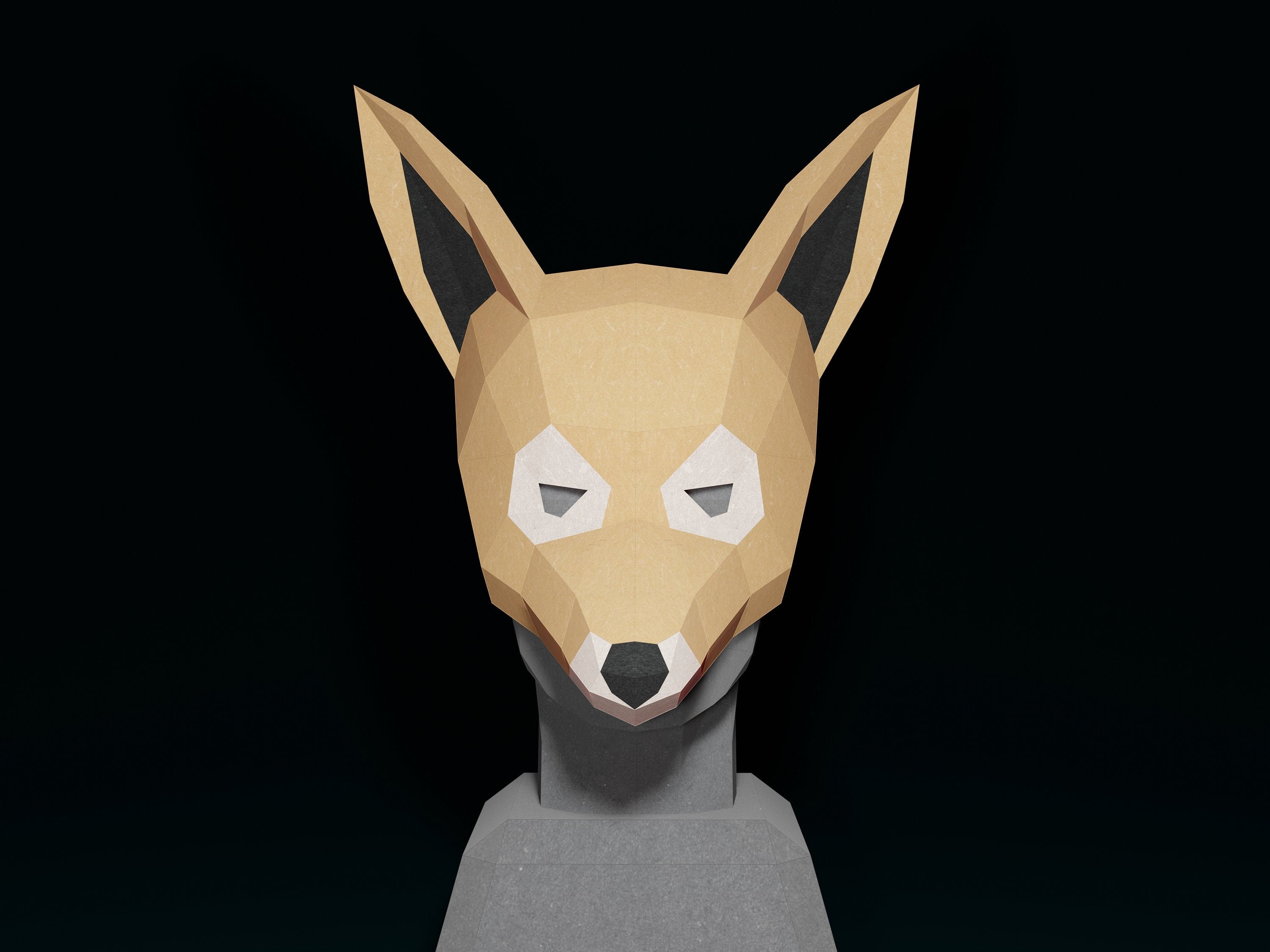 PAPERCRAFT MASK PDF- Diy Masquerade Template - Jackal Costume - Dog ...