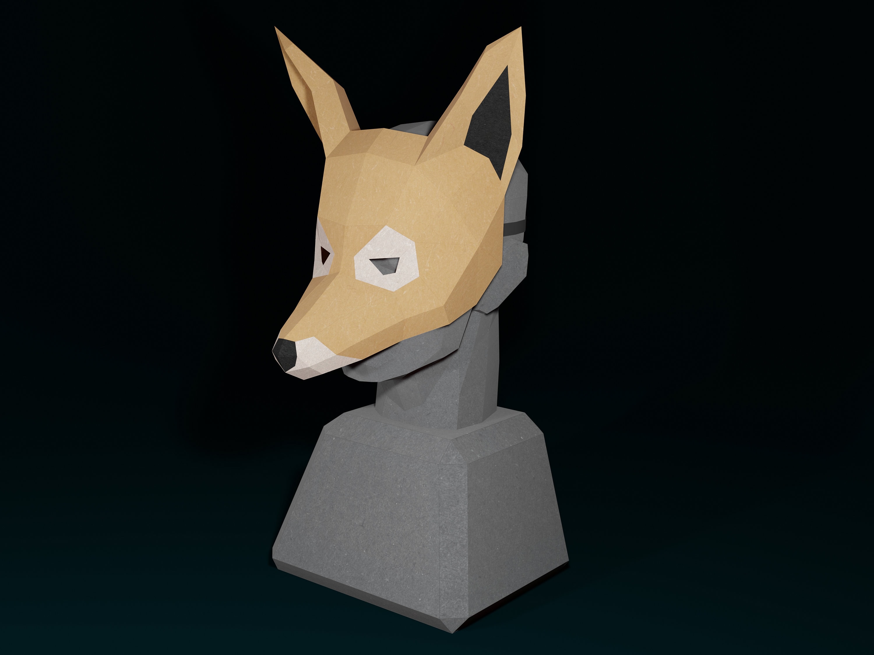 PAPERCRAFT MASK PDF- Diy Masquerade Template - Jackal Costume - Dog ...