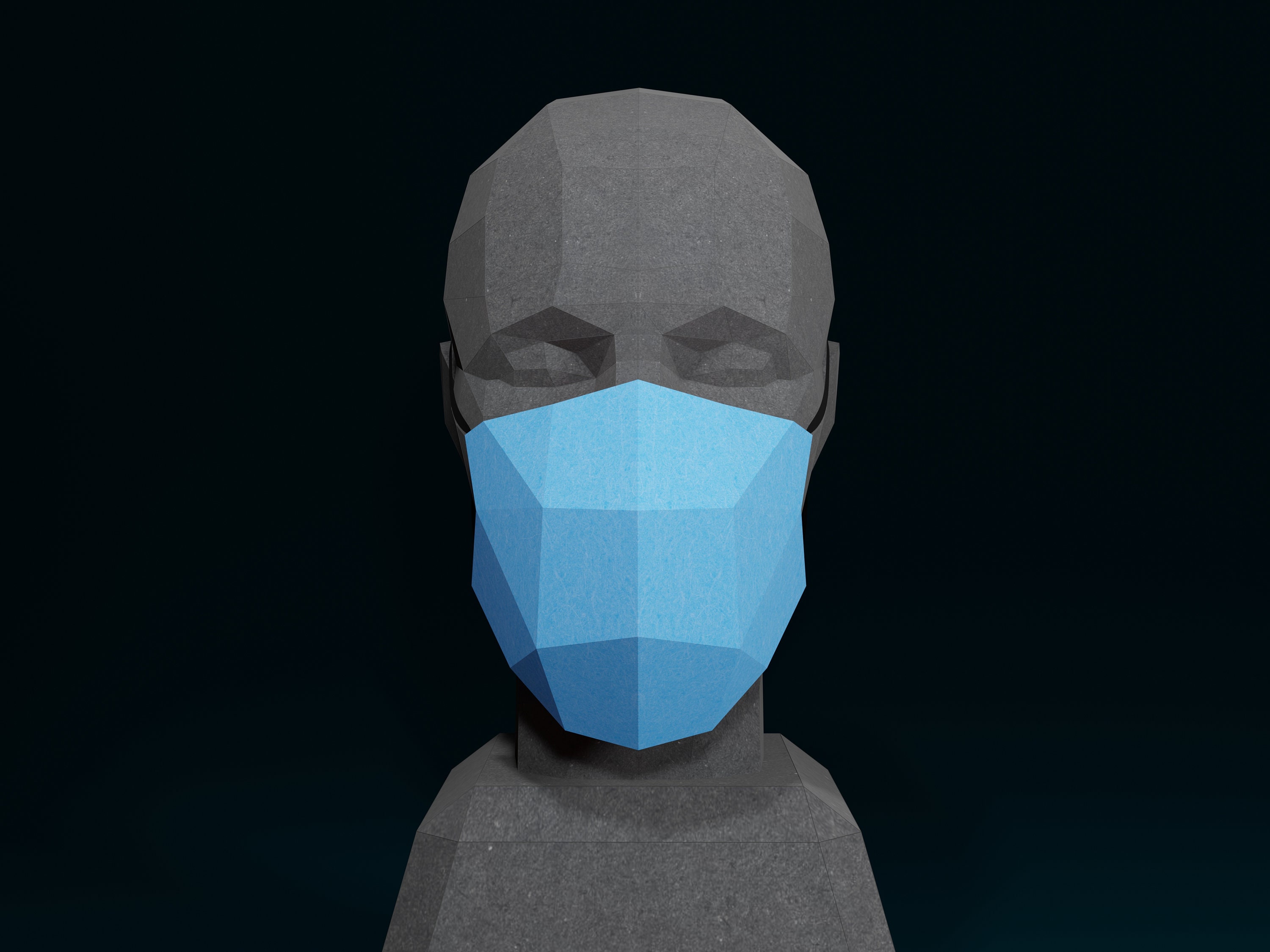 PAPERCRAFT MASK PDF -simple 3D Filter Mask Template- Easy Doctor ...