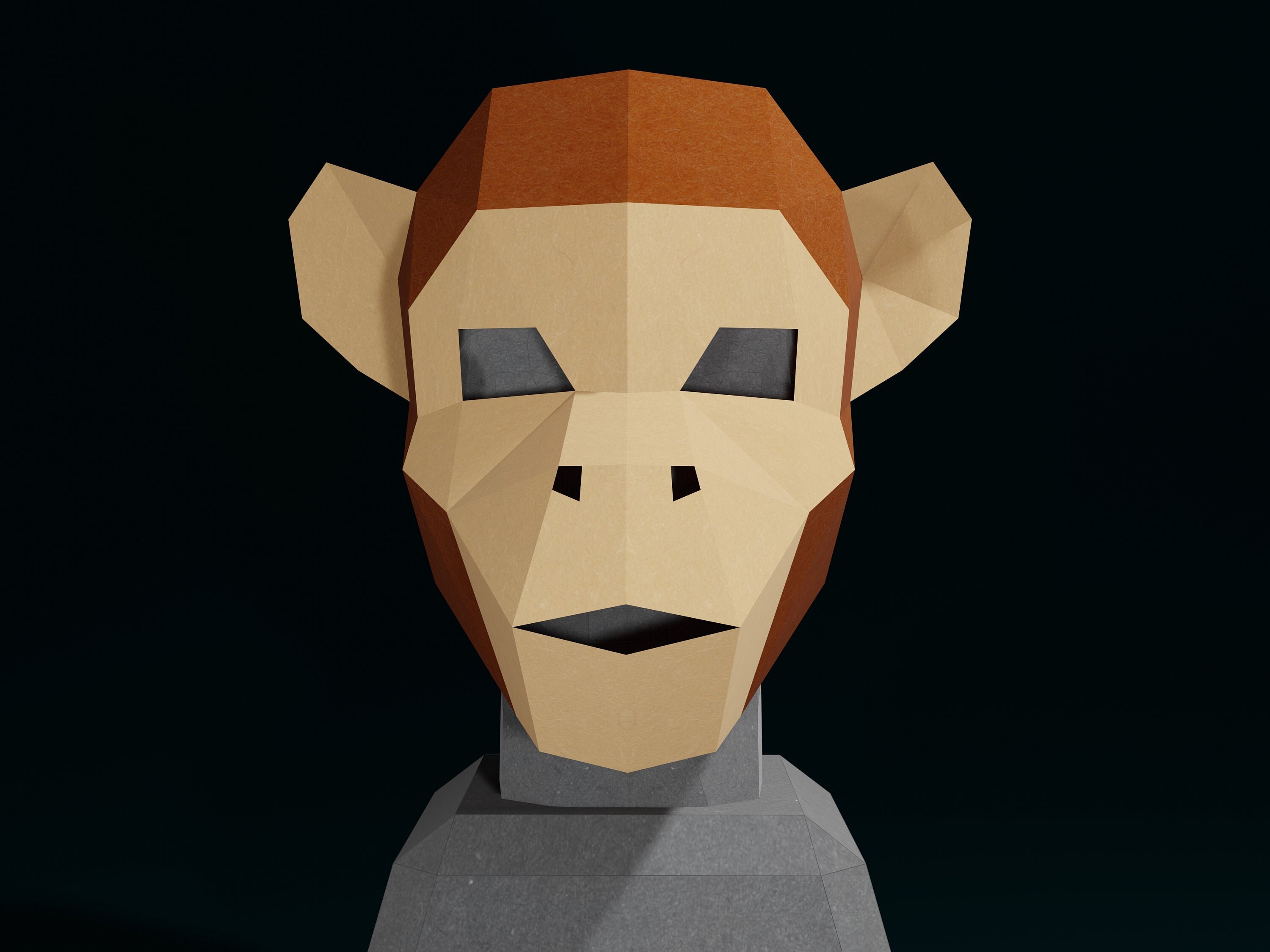 PAPERCRAFT MASK PDF- Diy Masquerade Template - Monkey Costume - Etsy