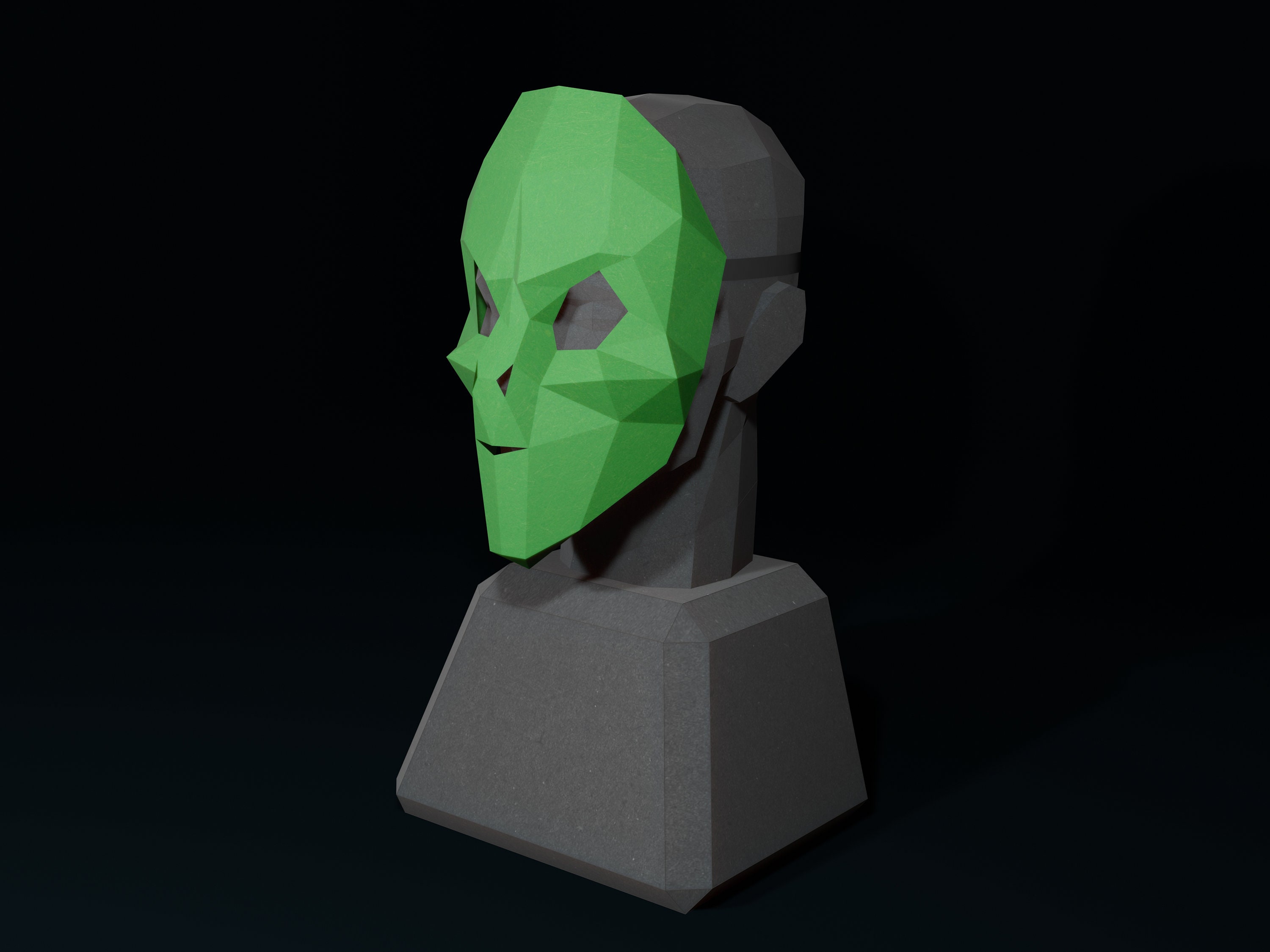 PAPERCRAFT MASK ALIEN Pdf 3D Diy Masquerade Template, Halloween Costume ...