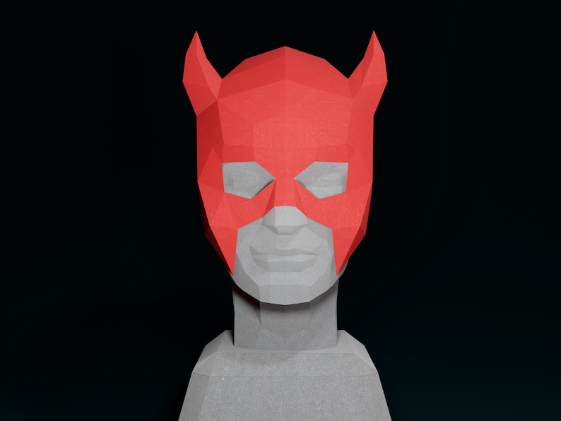 PAPERCRAFT MASK PDF- Diy Masquerade Template - Demon Costume - Carnival ...