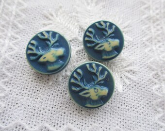 Reindeer Buttons - Etsy