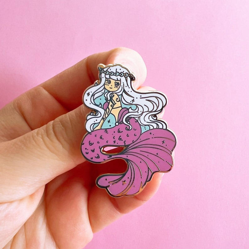 LIMITED EDITION Mermaid Enamel Pin Halloween Decor Kawaii - Etsy