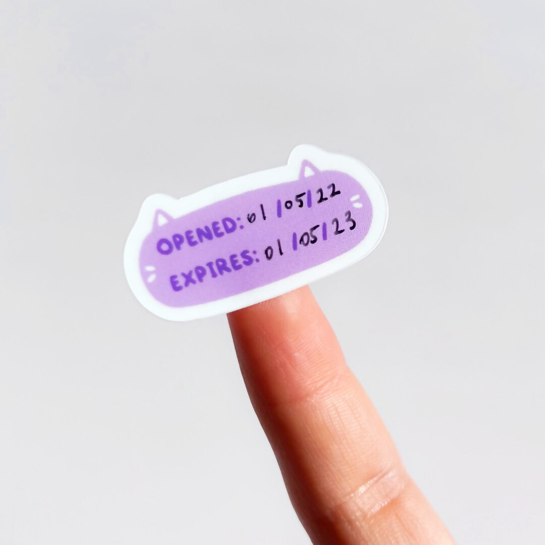 Custom Cute Expiry Label Sticker Sheet Waterproof Cosmetic Labels Open ...
