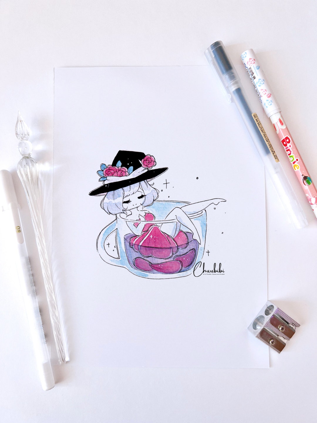Teacup Princess Kawaii Anime Wall Art Christmas, Birthday, Holiday Gift ...