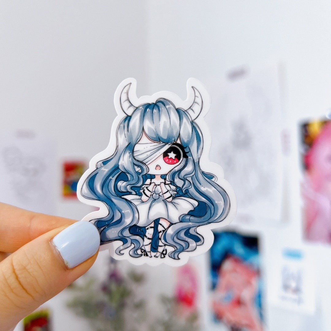 Big Curly Hair Girl Sticker • Waterproof Vinyl Decal • Mythical ...