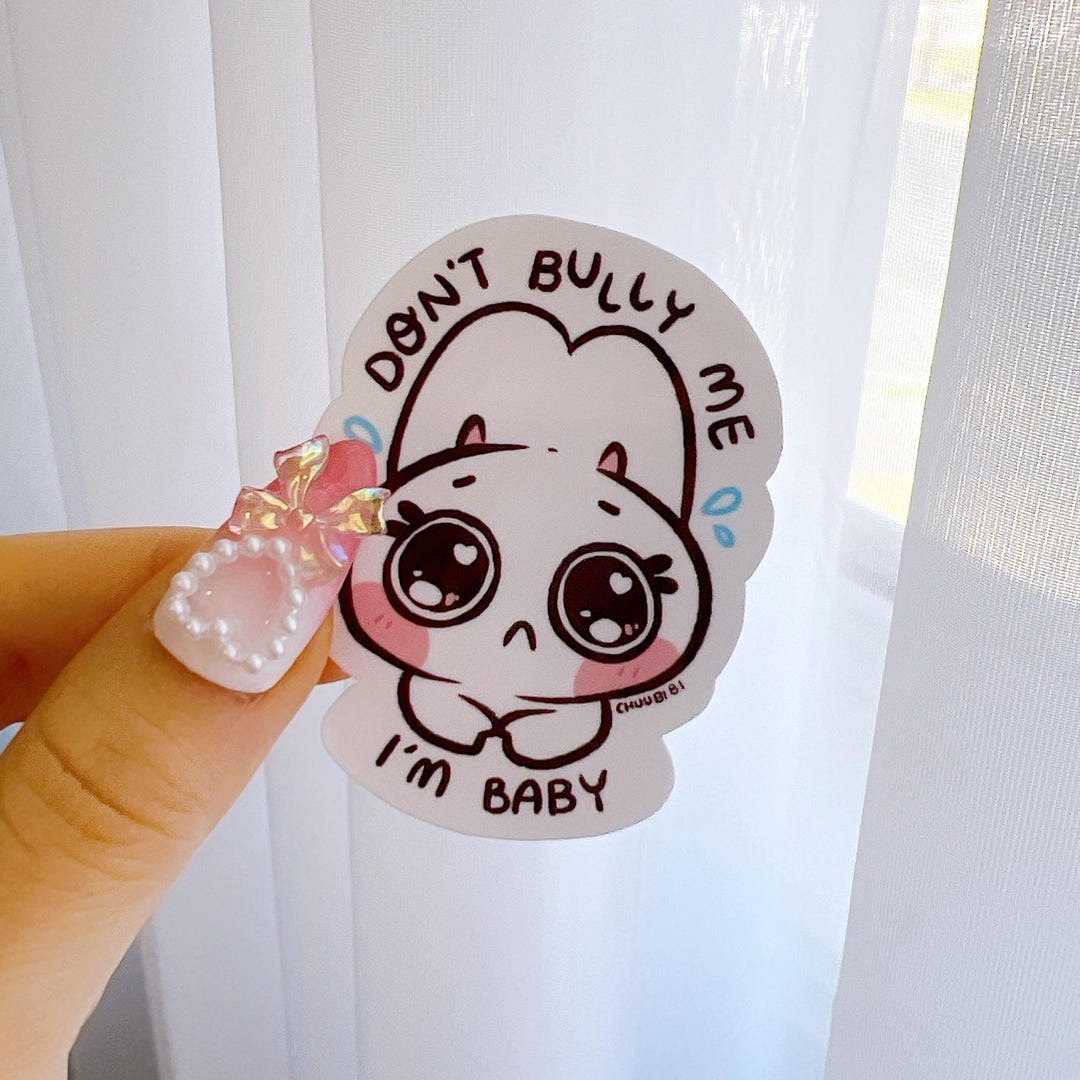 Don't Bully Me Bunny Sticker • Waterproof Glossy Decal • Stickers ...