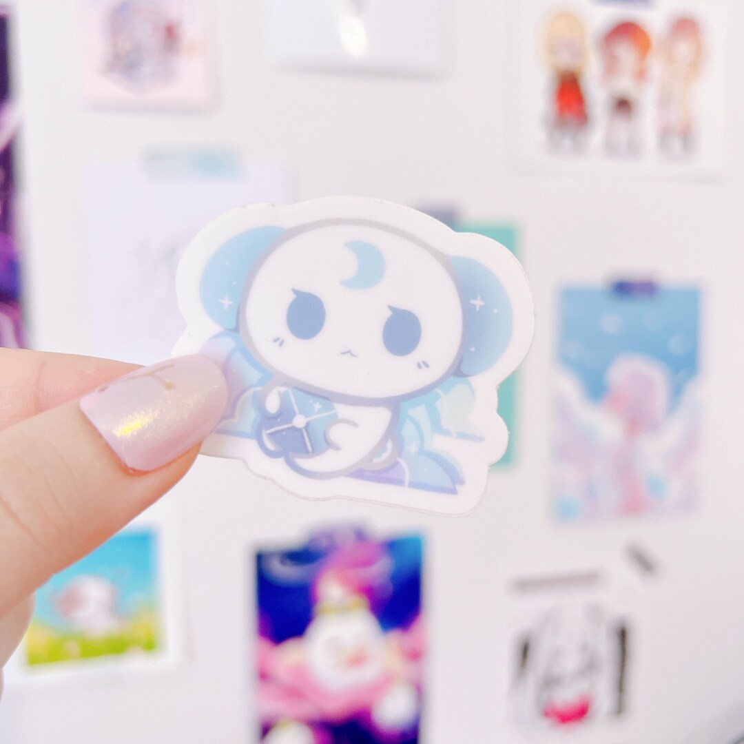 Cute Moon Bunny Sticker Matte Decal Mythical Stickers - Etsy