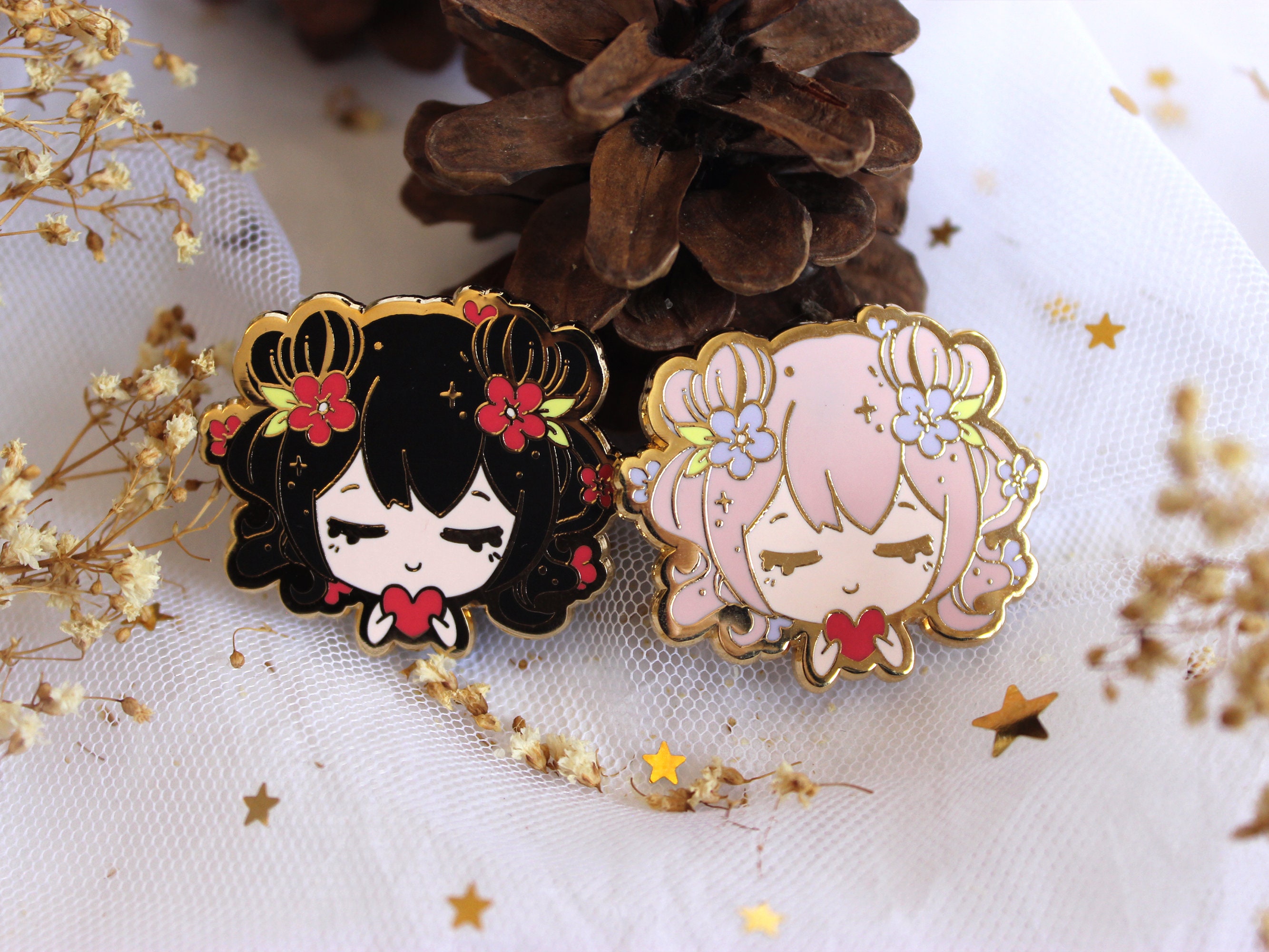 LIMITED EDITION Flower Girl Pins Kawaii Anime Jacket Pin - Etsy Australia