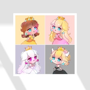 Boosette Bowsette Kawaii Anime Wall Art Christmas - Etsy