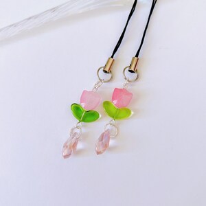 Tulip Charm Dangle Drop Phone Charms Handmade Charms Birthday ...