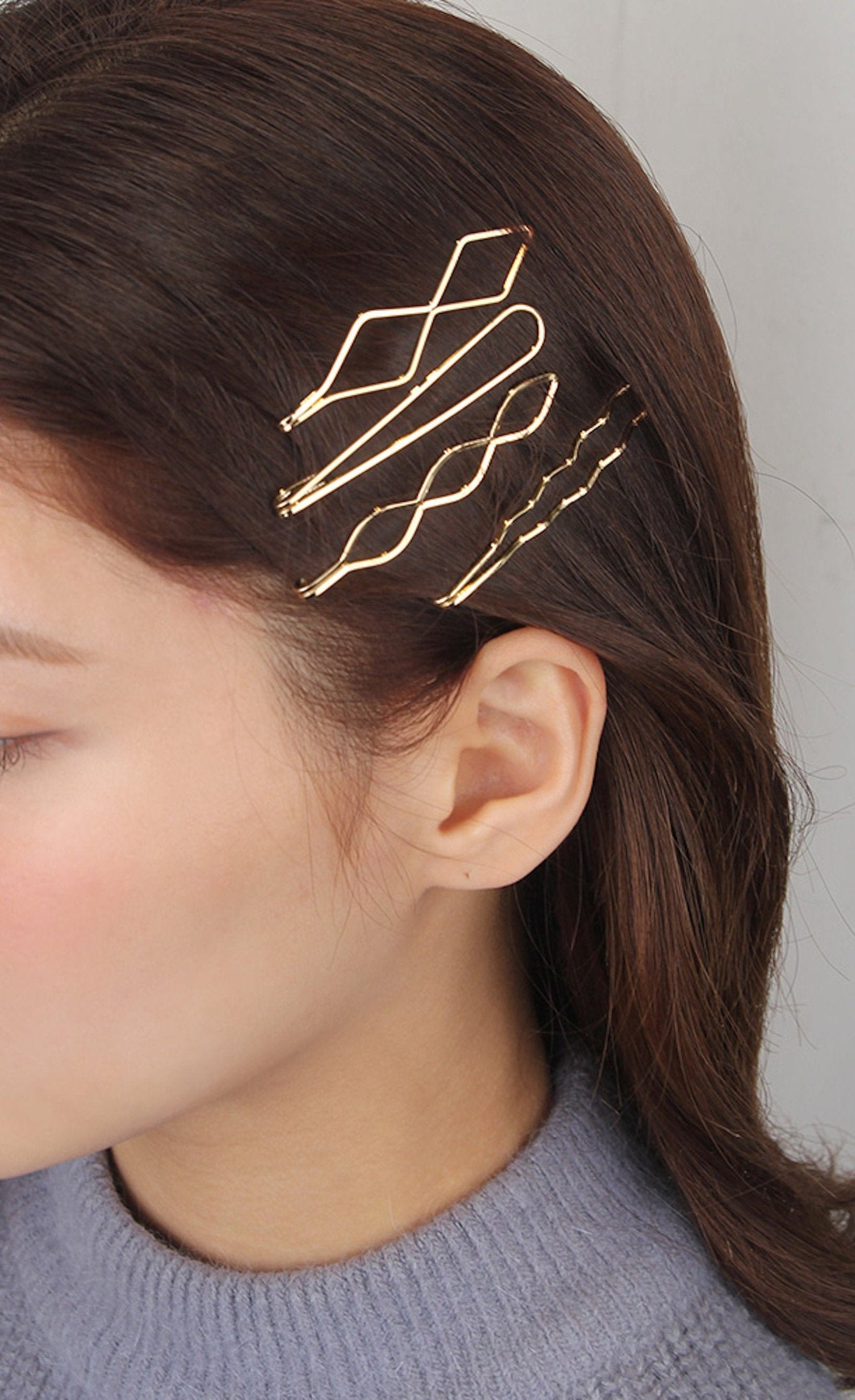 Simple Metal Hair Pin Set Pack of 4 Beautiful Hair Pins | Etsy