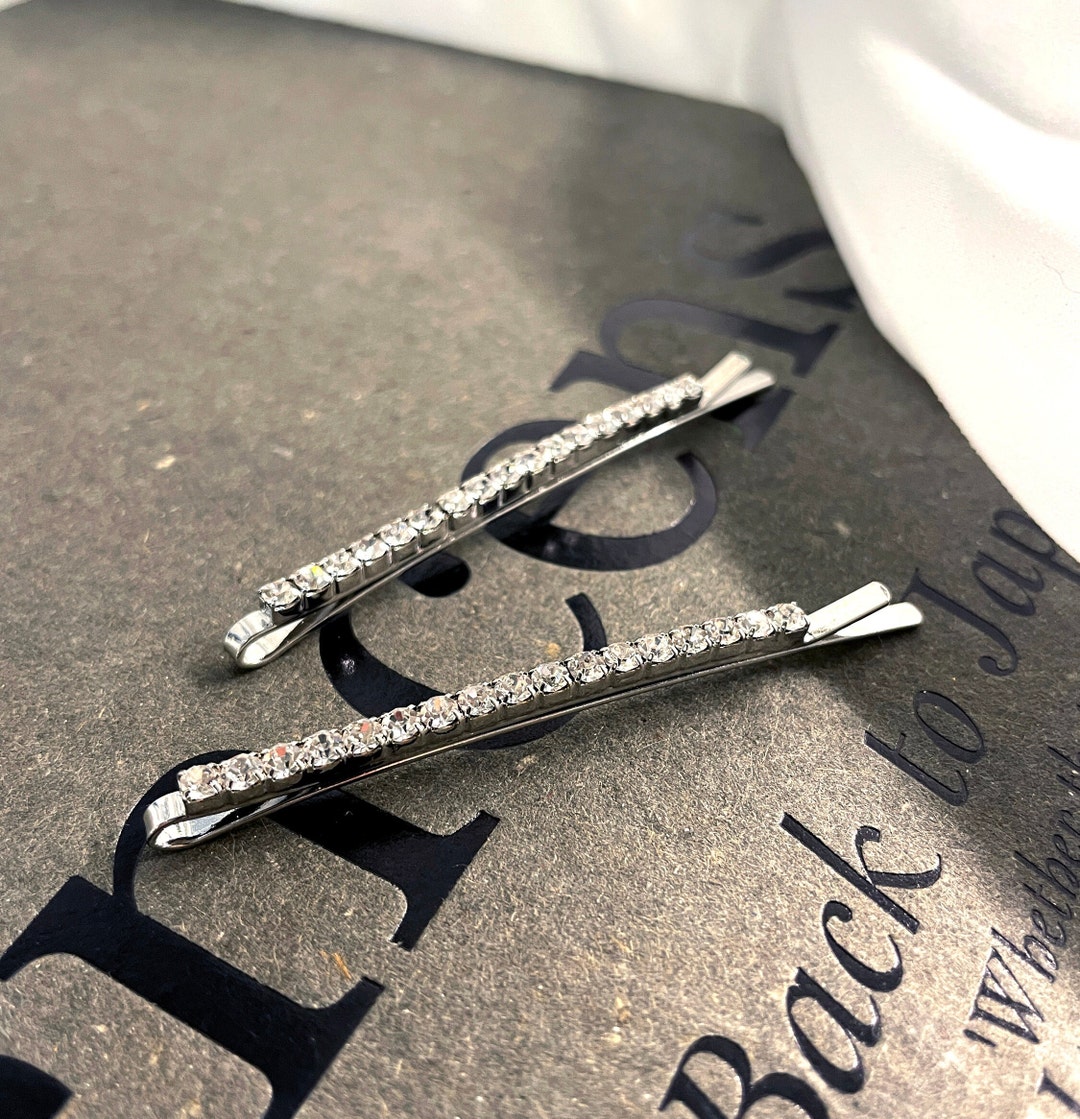 Crystal Metal Hair Pin Set (pack of 3, 3pcs) • Beautiful Hair Clip ...