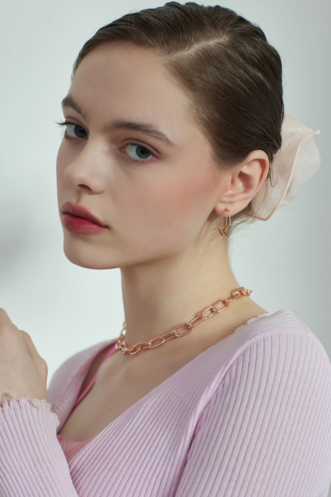 Minimalist Sterling Silver "penta" Hoop Earrings • Quality 925 Sterling ...