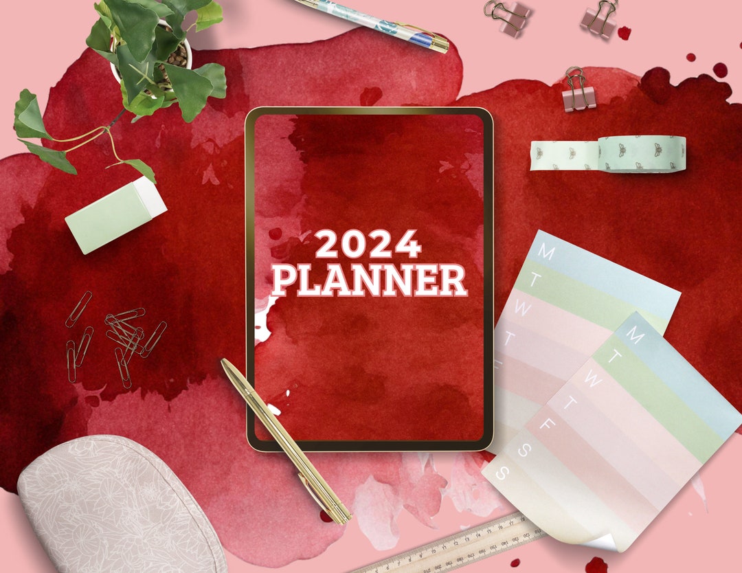 Red Planner: Aesthetic Monthly Planner for the Modern Soul in 2024 ...