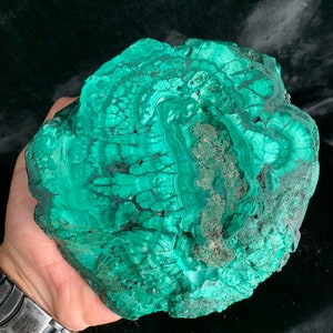 Large Malachite Slab With Stand - Etsy