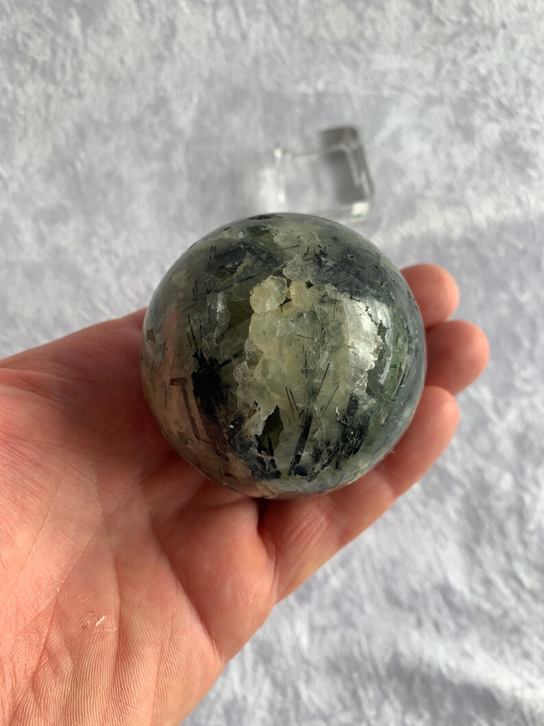 Druzy Prehnite Sphere With Stand - Etsy