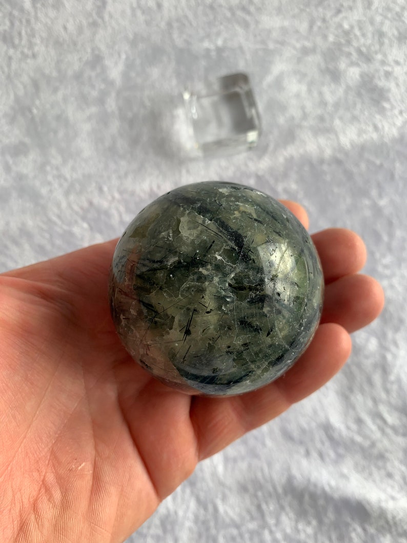 Druzy Prehnite Sphere With Stand - Etsy