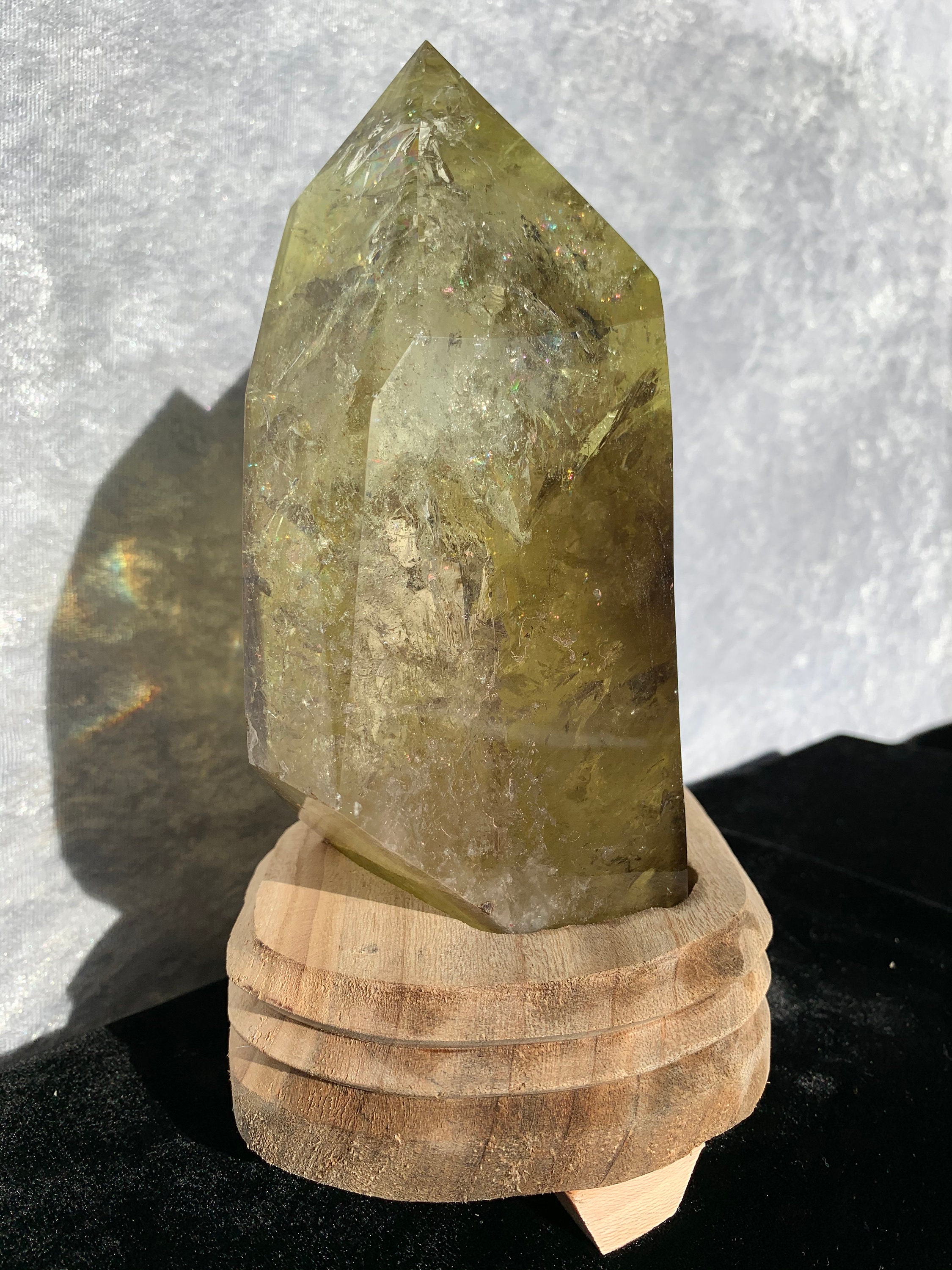 Radiant Large Citrine Twin Point Freeform With Stand | Etsy