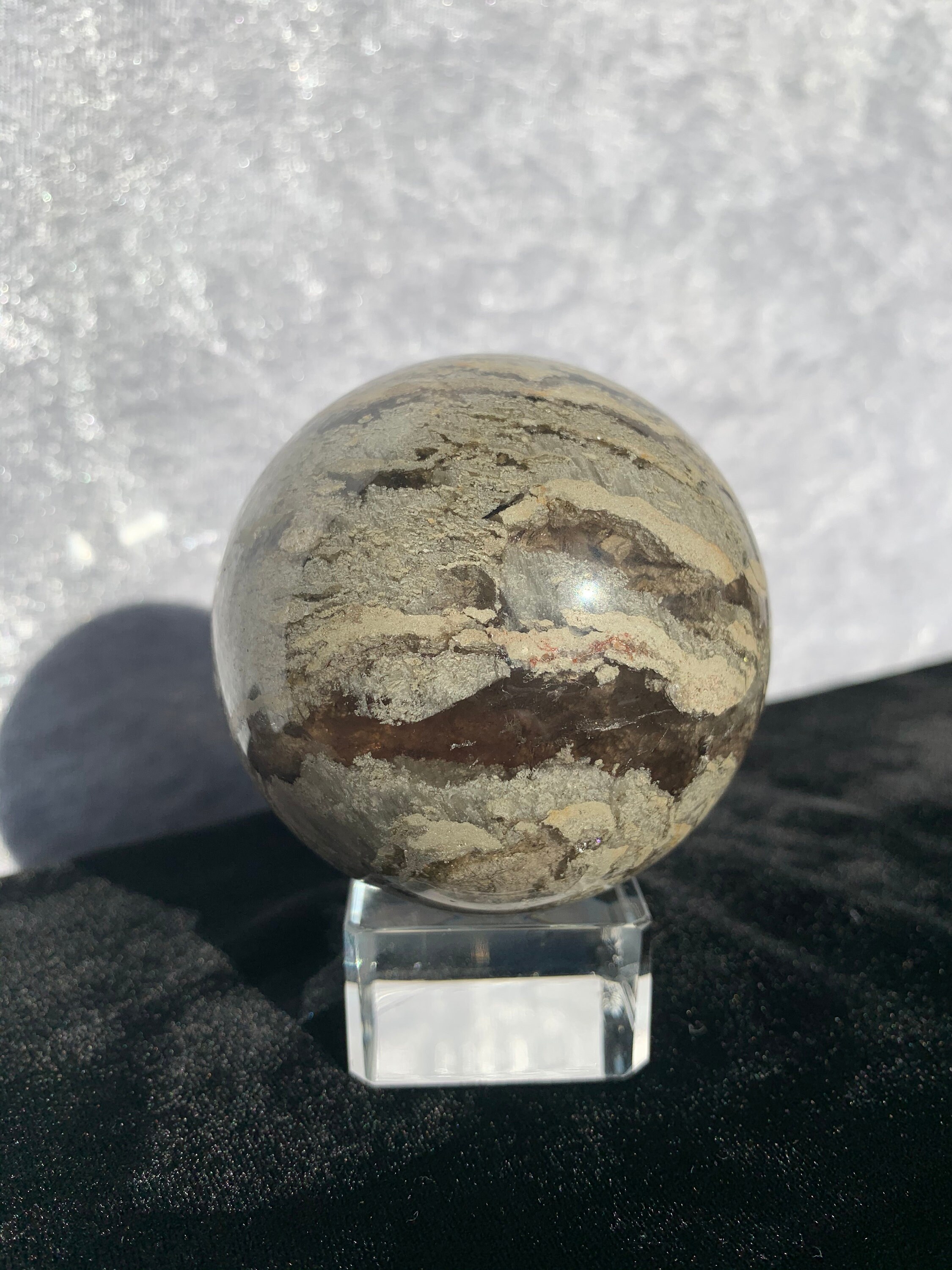 Remarkable Cavernous Lodolite Sphere with Stand | Etsy