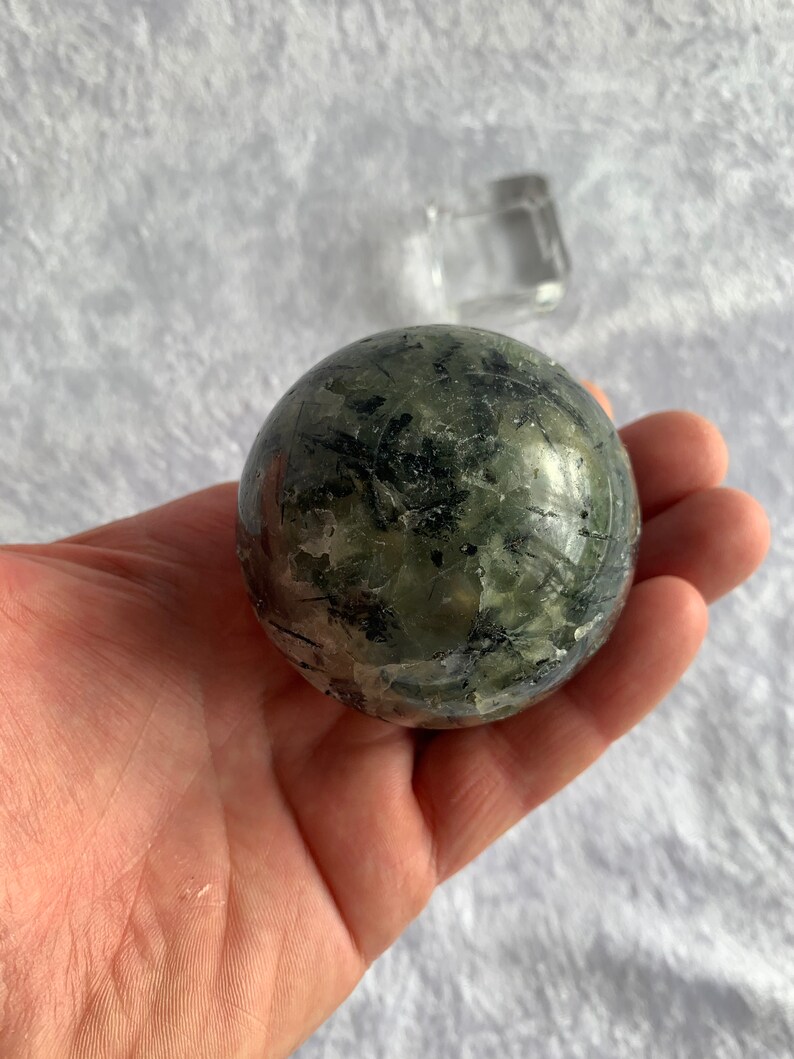 Druzy Prehnite Sphere With Stand - Etsy