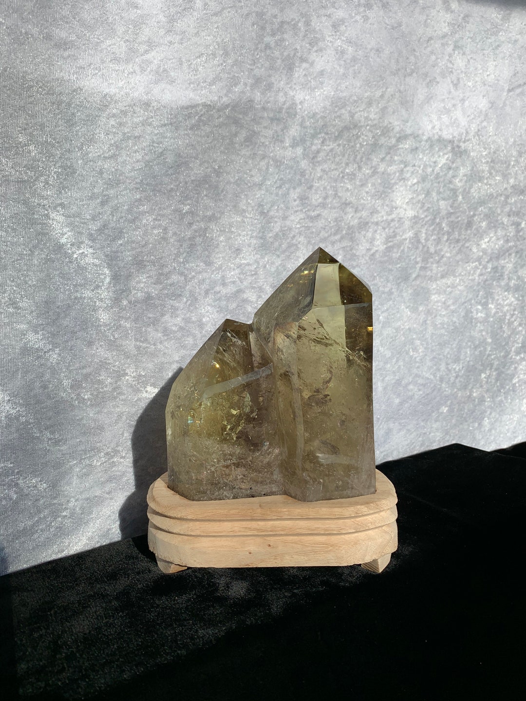 Wonderful Twin Citrine Point Freeform With Stand - Etsy